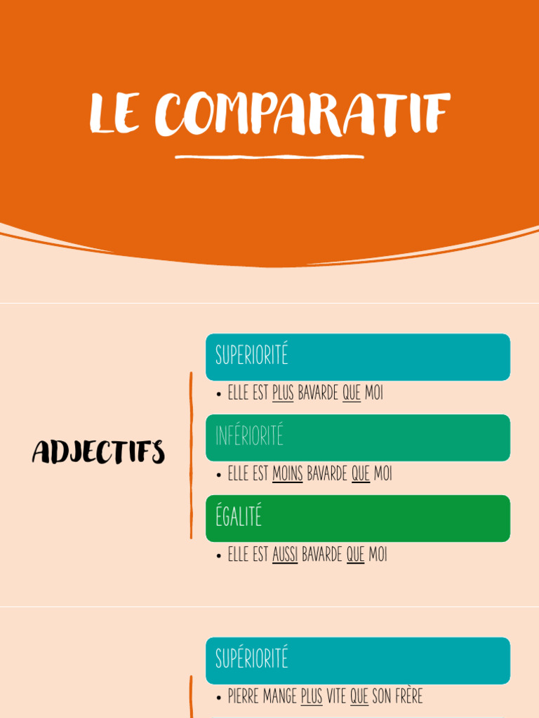 Comparatifs d'adjectifs et adverbes | PDF | Linguistique | Langues