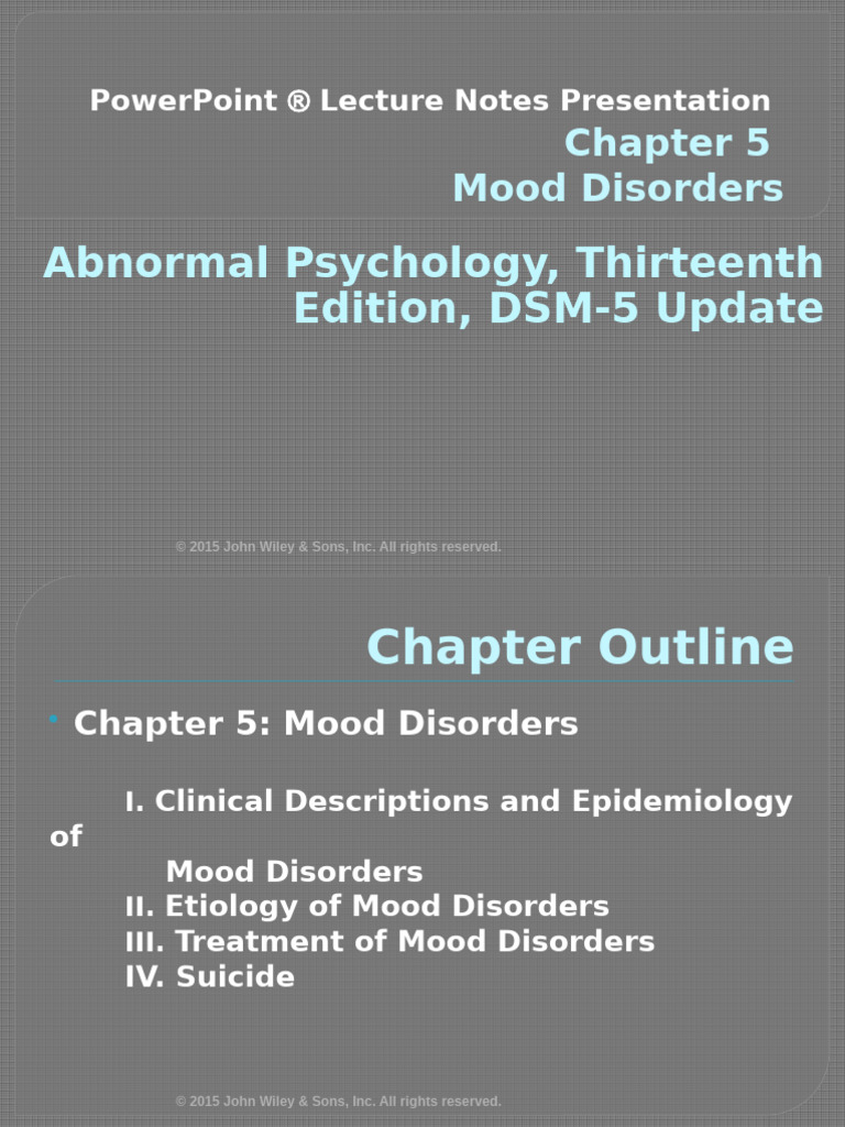 Mood Disorders Must Read | PDF | Bipolar Disorder | Mood Disorders