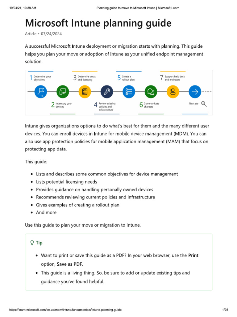 Microsoft Intune Planning Guide | PDF