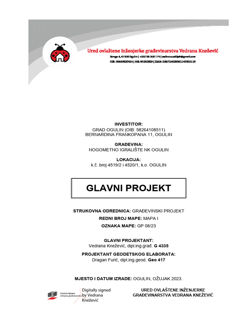 Pomocni Stadion - GP 08-23 - Isp - Bez Troskovnika - Potpisano | PDF