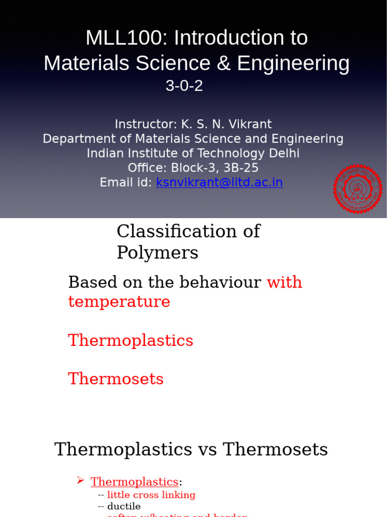 MLL100 Lecture13 15 | PDF | Crystallographic Defect | Polymers