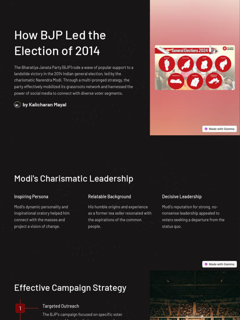How BJP Led The Election of 2014 | PDF | Narendra Modi | Bharatiya ...