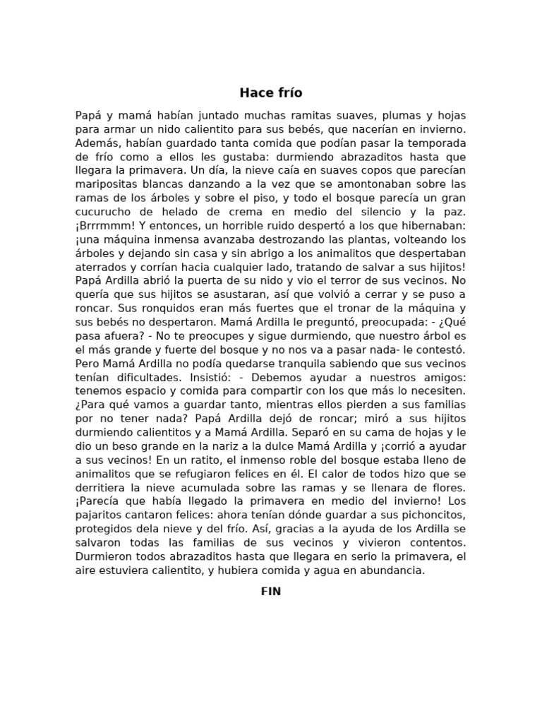 Hace Frío | PDF