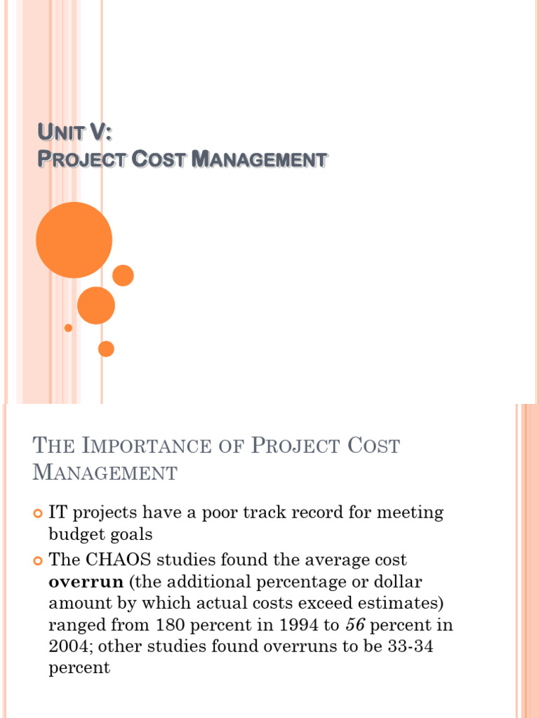 07 Project Cost Management | PDF | Estimator | Business