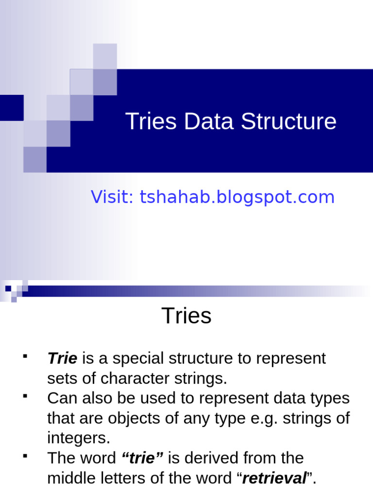 Lec-20,21 Tries Data Structure | PDF | Software Engineering | Algorithms And Data Structures