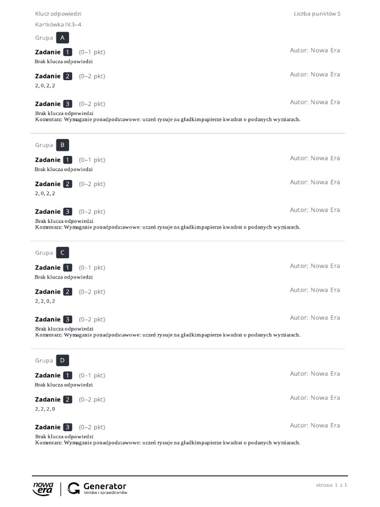 Kartkowka Iv3 4 Odpowiedzi | PDF