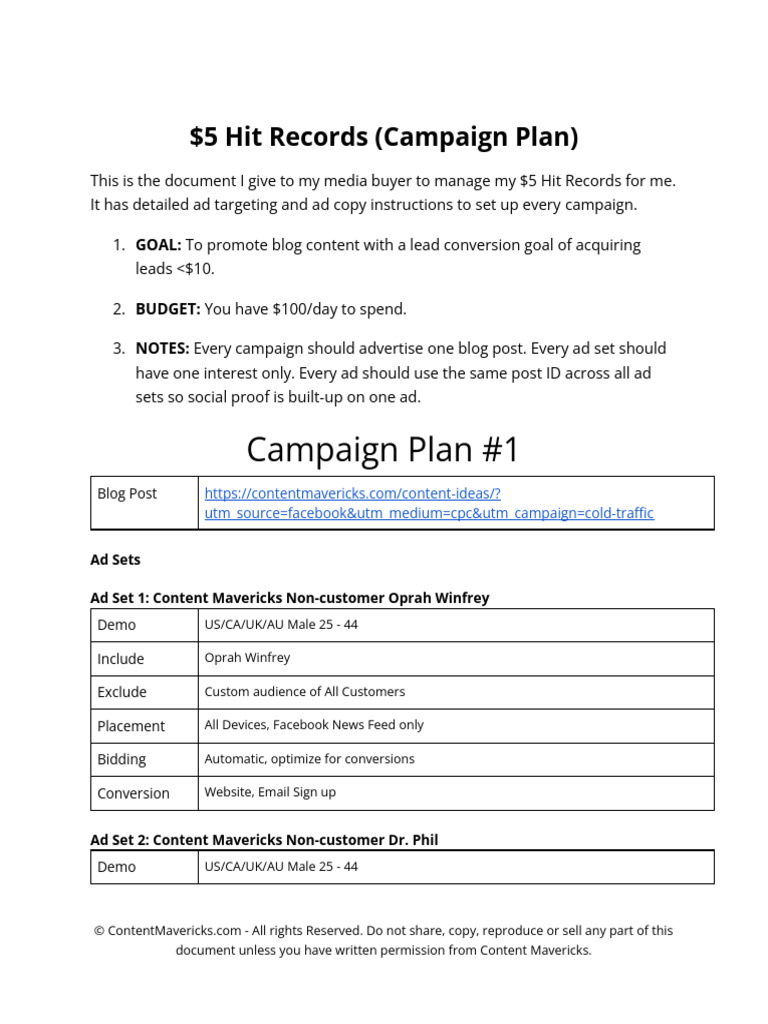 Media Buyer Campaign Guide | PDF | Career & Growth | Business
