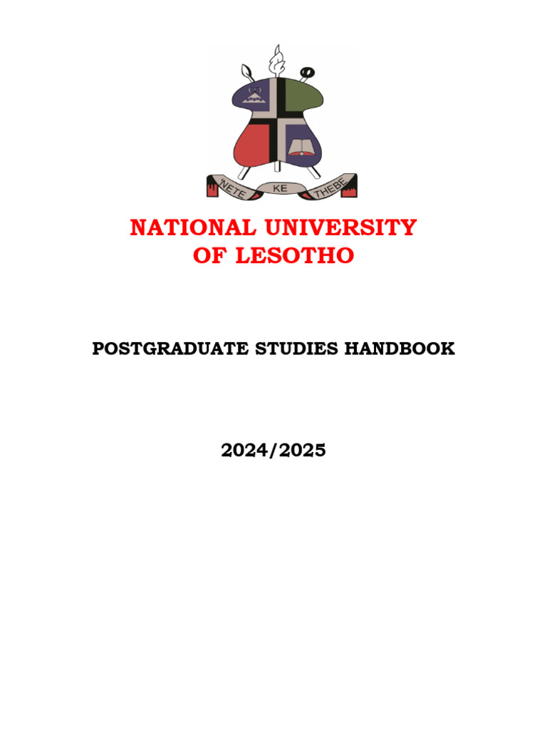 Postgraduate Handbook 2024 2025 Academic Year | PDF | Thesis | Academic ...