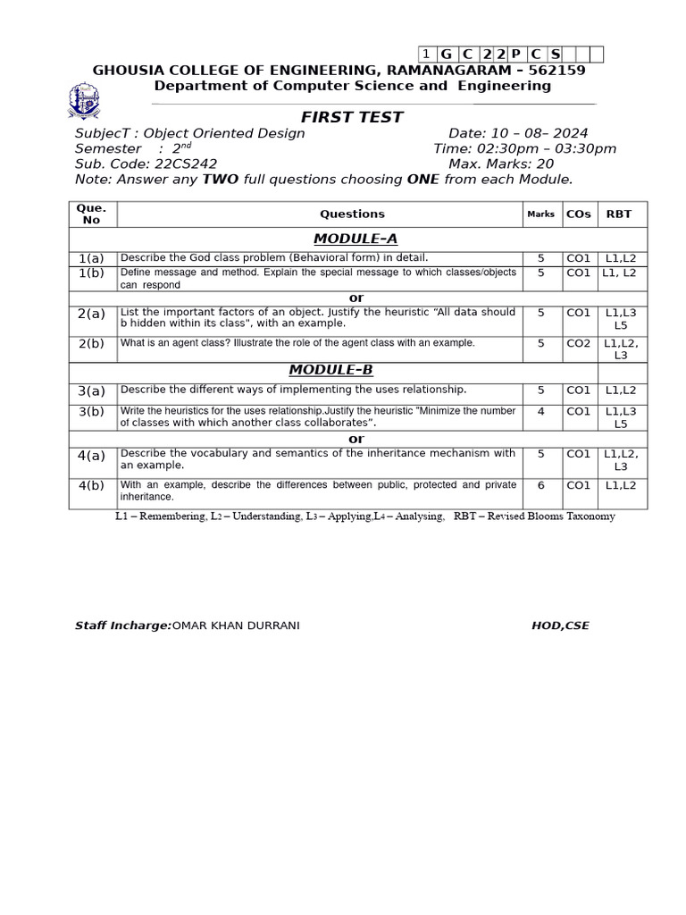 TST_OOD_1_2024 | PDF | Cognitive Science | Cognition