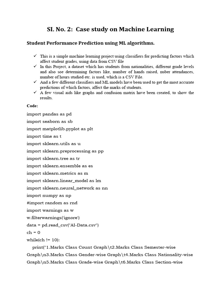 Case study-ML-SI No 2 (1) | PDF | Machine Learning | Multivariate Statistics
