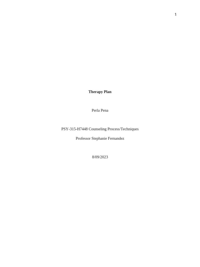 PSY_315_Final_project.edited | PDF | Psychotherapy | Negotiation
