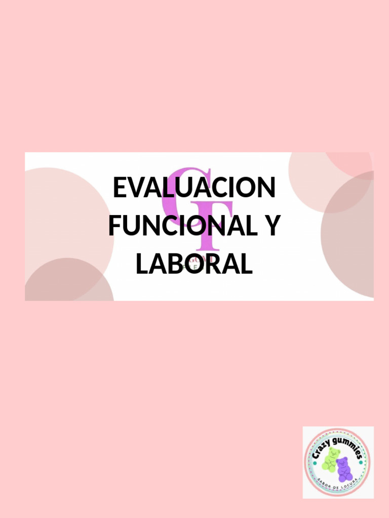 Evaluacion Funcional y Laboral | PDF | Business | Economias