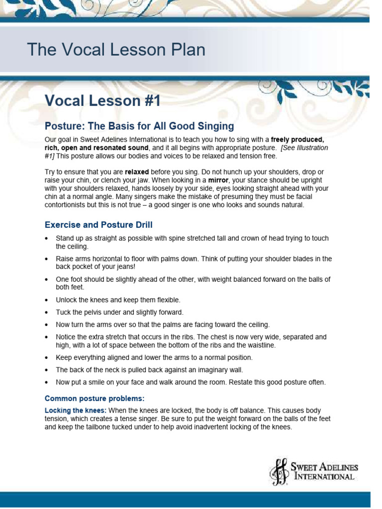 The Vocal Lesson Plan - Sweet Adelines International | PDF | Singing ...