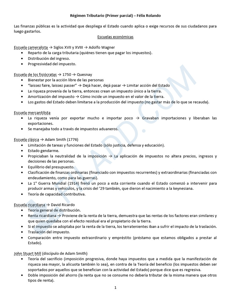 Resumen REGIMEN TRIBUTARIO CAT VOLMAN | PDF | Impuestos | Inflación