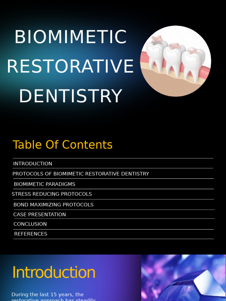 Biomimetic Restorative Dentistry | PDF | Dentin | Tooth Enamel