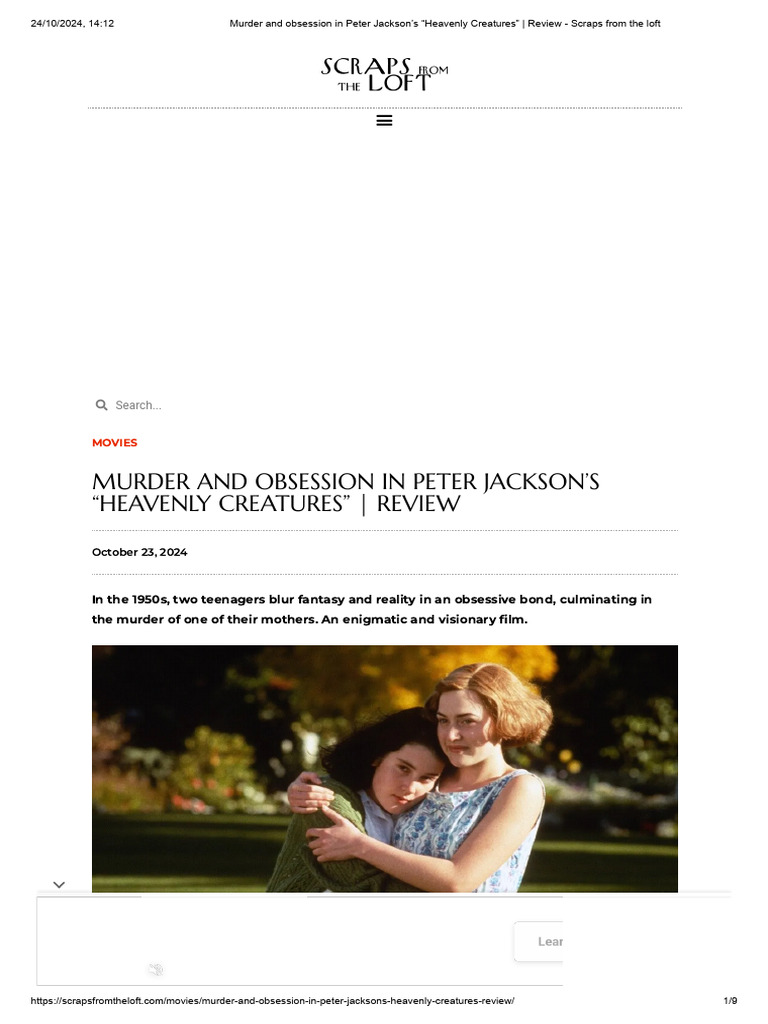 Murder and Obsession in Peter Jackson's "Heavenly Creatures" - Review ...