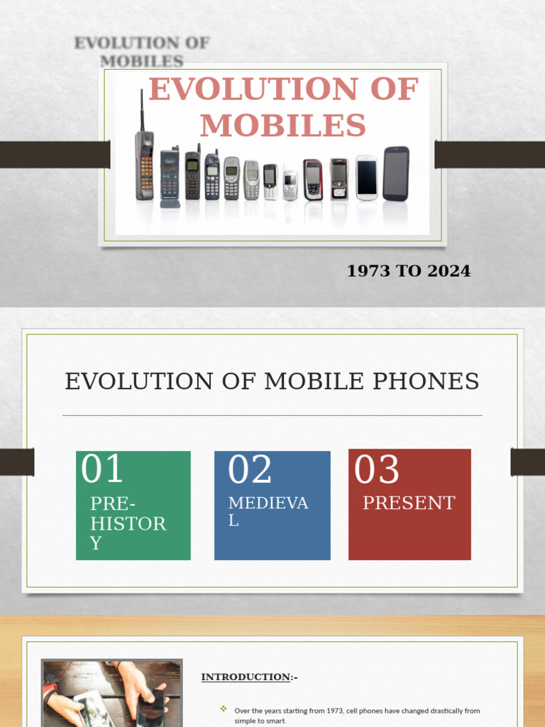 Mobile Phones: 1973-2024 Evolution | PDF | Smartphone | I Phone