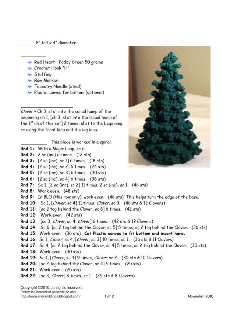 Evergreen Tree | PDF | Crochet | Crafts