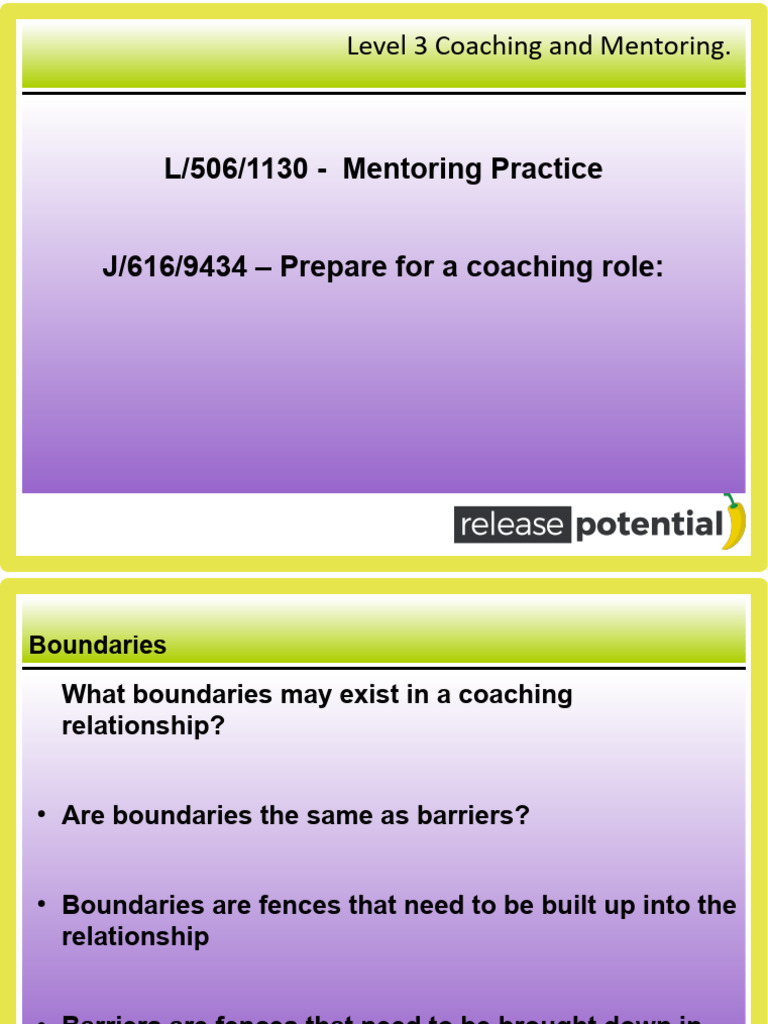 Boundaries in A Coaching Role | PDF