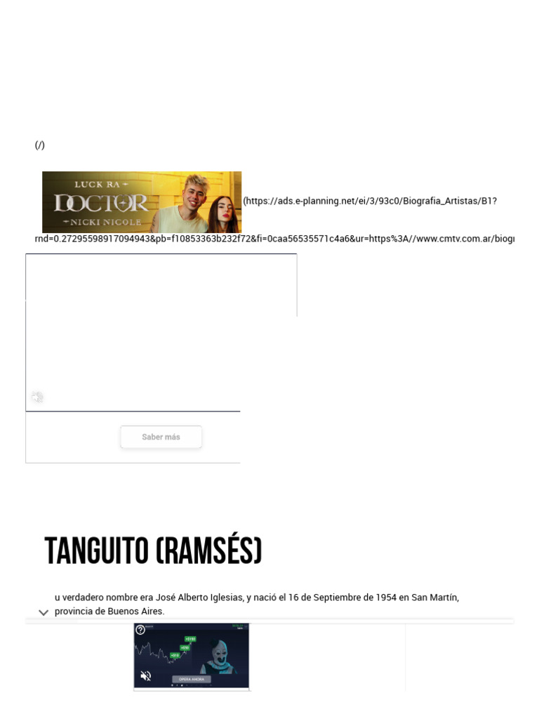 Biografía de Tanguito Ramsés | PDF | Musica Popular | La música rock
