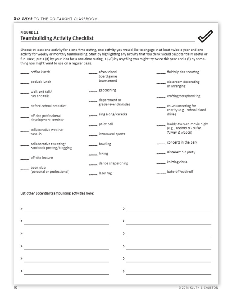Day 1 Team Building Checklist | PDF