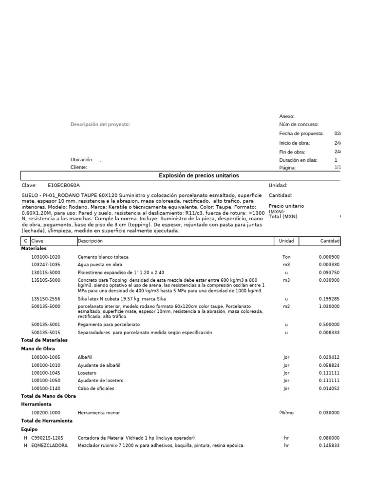 Partidas 05 06 Listado De Conceptos Arquitectura Y Arquitectura Interiores 24 10 2024 Con