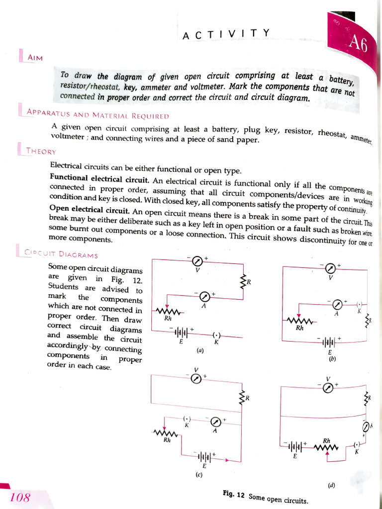 Open Circuit Diagram Instructions | PDF | Electrical Network | Equipment
