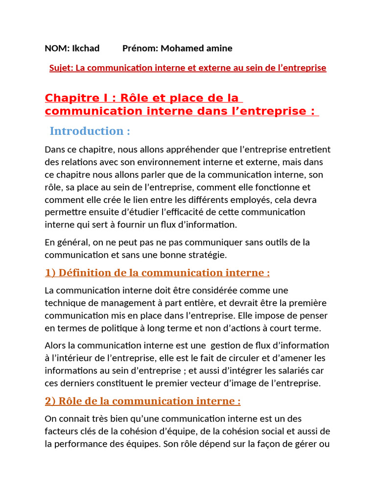 Optimiser la Communication Interne | PDF | la communication | Business