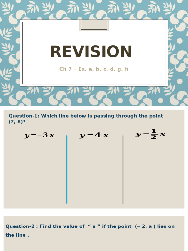 Revision - CH 7 | PDF | Mathematical Relations | Graph Theory