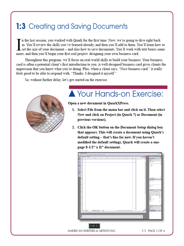 01-03 Creating and Saving Documents | PDF | System Software | Computing