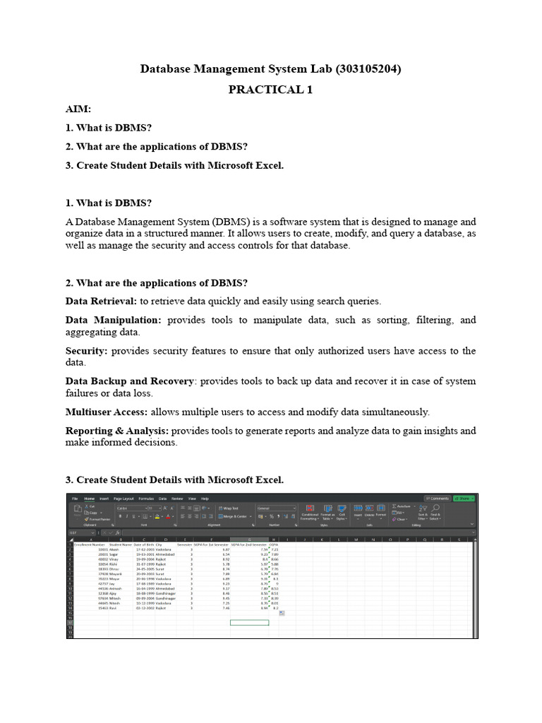 Dbms Lab Practicals All - 240922 - 220546 | PDF | Databases | Data ...