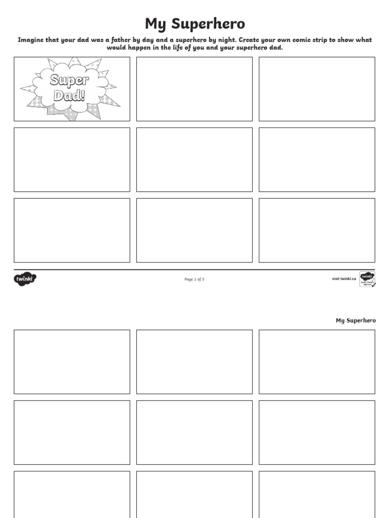 Superhero Dad Comic Strip Guide | PDF