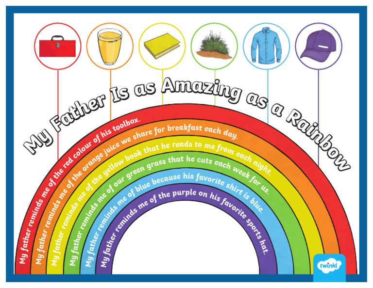 Fathers Day Color Poem Activity | PDF