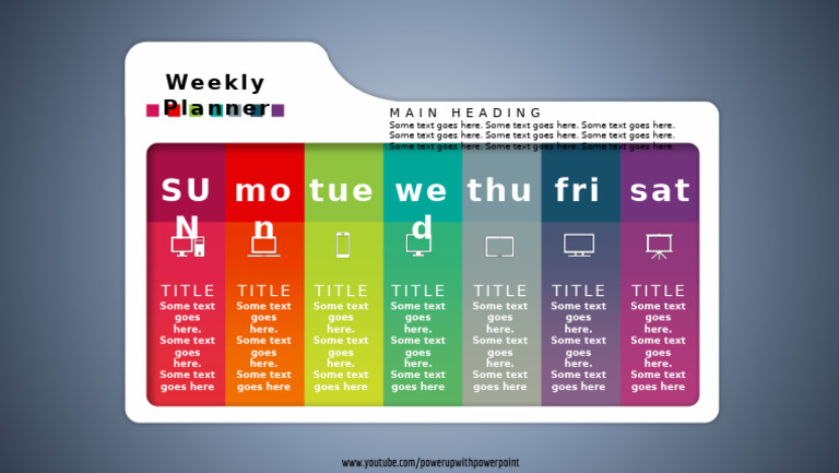 9.create 7 Step WEEKLY PLANNER Infographic | PDF