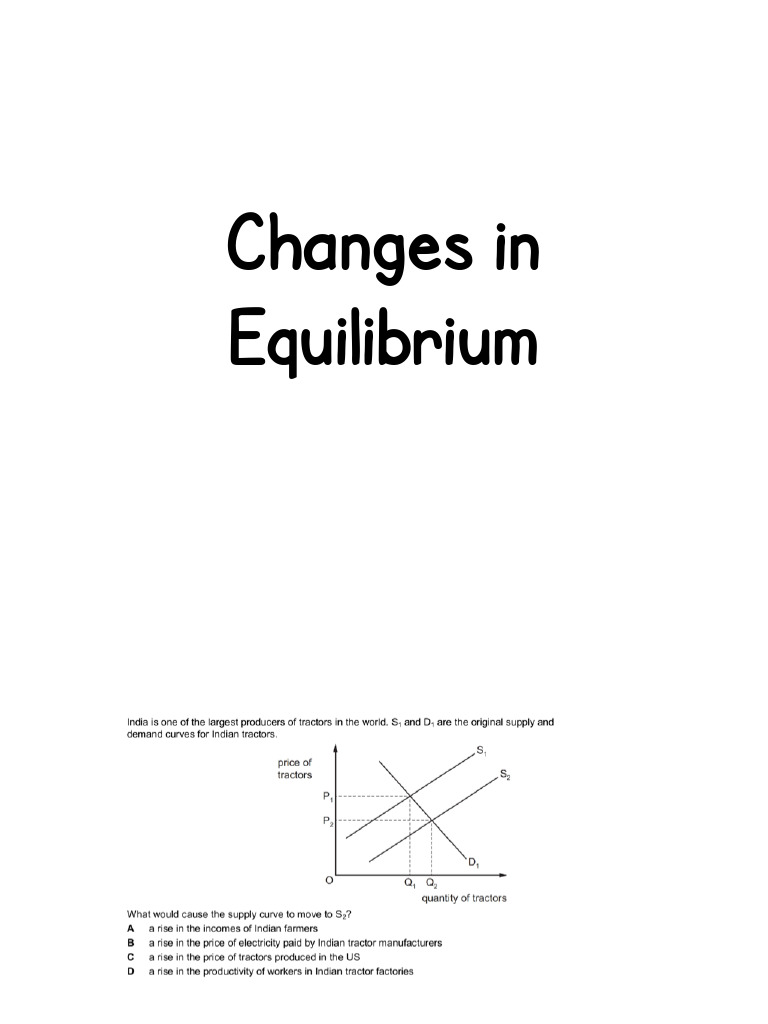 Changes in Equilibrium | PDF