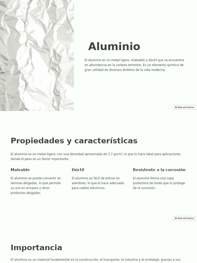 Aluminio | PDF
