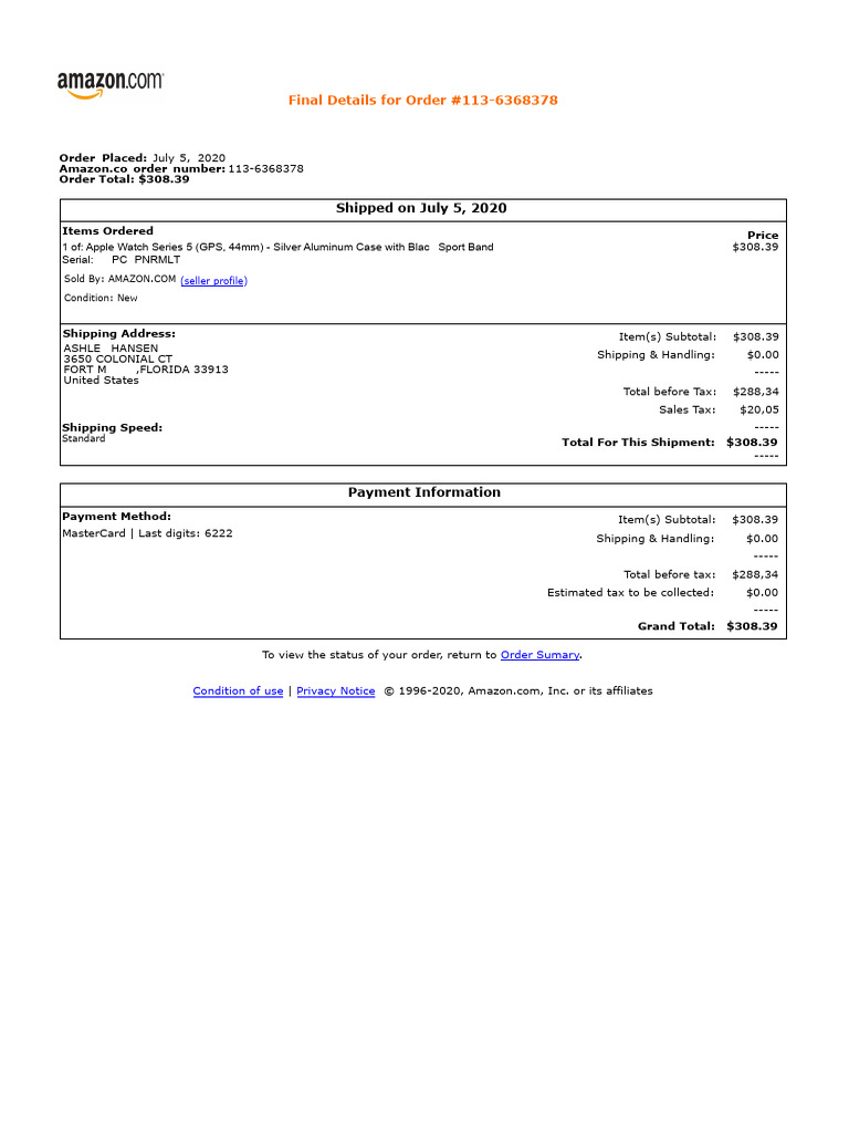 Amazon | PDF | Payments