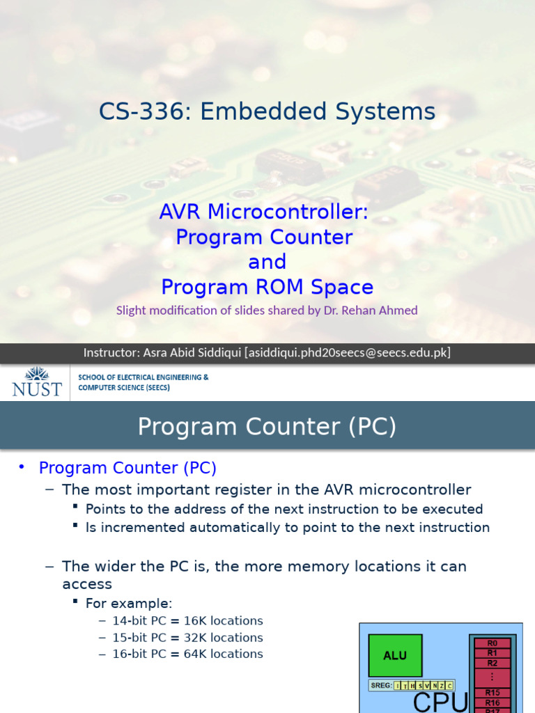 L07-AVR Program Counter and ROM Space | PDF | Microcontroller | Computer Data