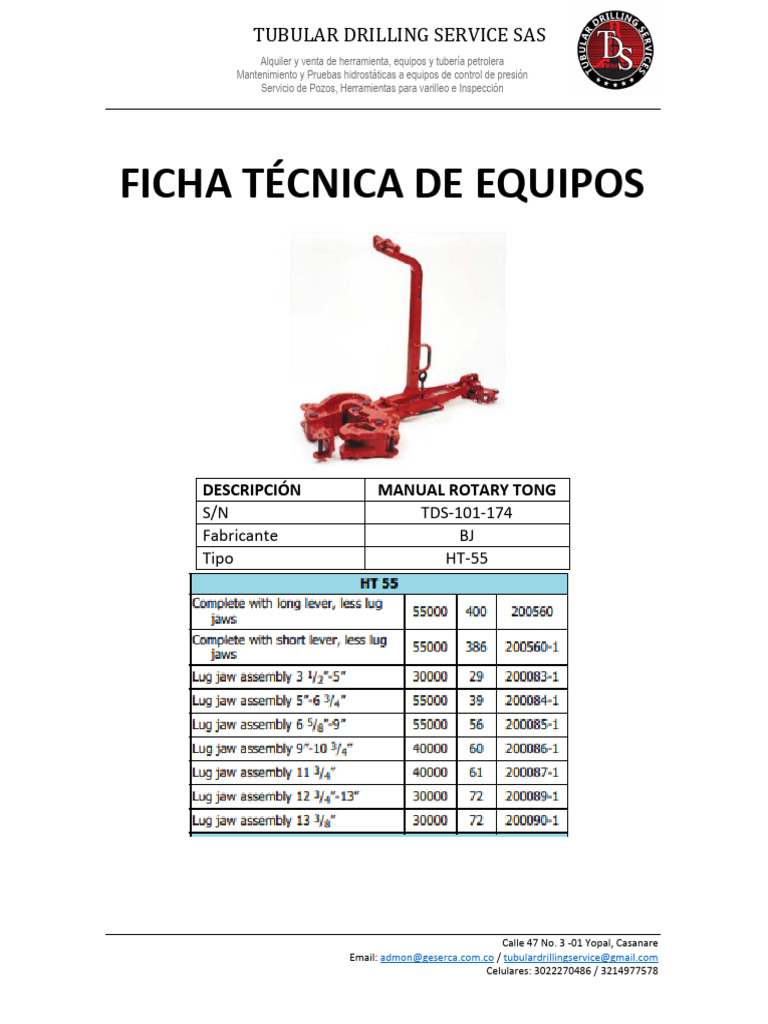 Ficha Tecnica HT55 | PDF