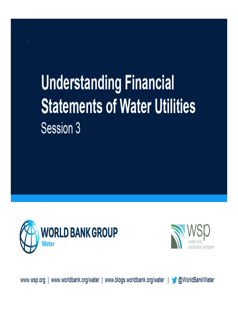 World Bank How to Read Financial Statements of Water Utility Company ...