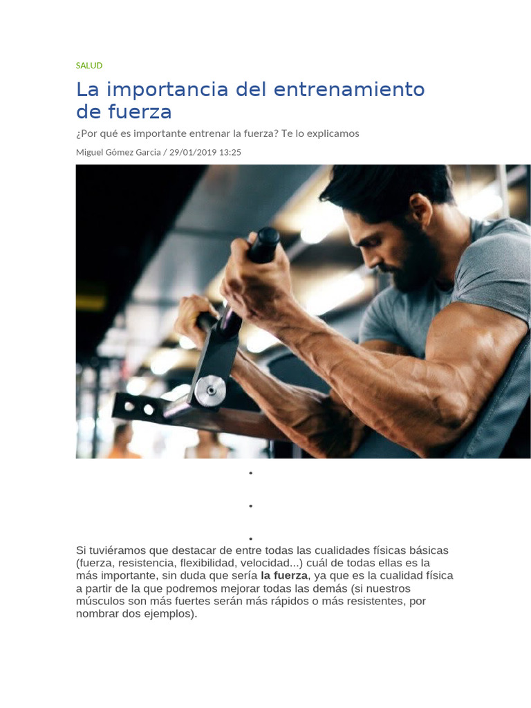 Fuerza | PDF | Obesidad | Entrenamiento de fuerza