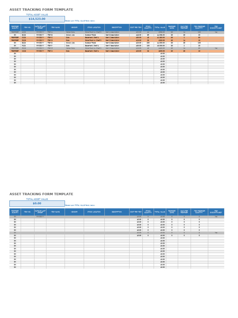 IC Asset Tracking Form | PDF