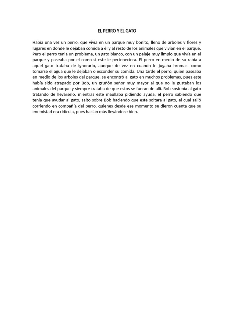 La amistad del perro y el gato | PDF