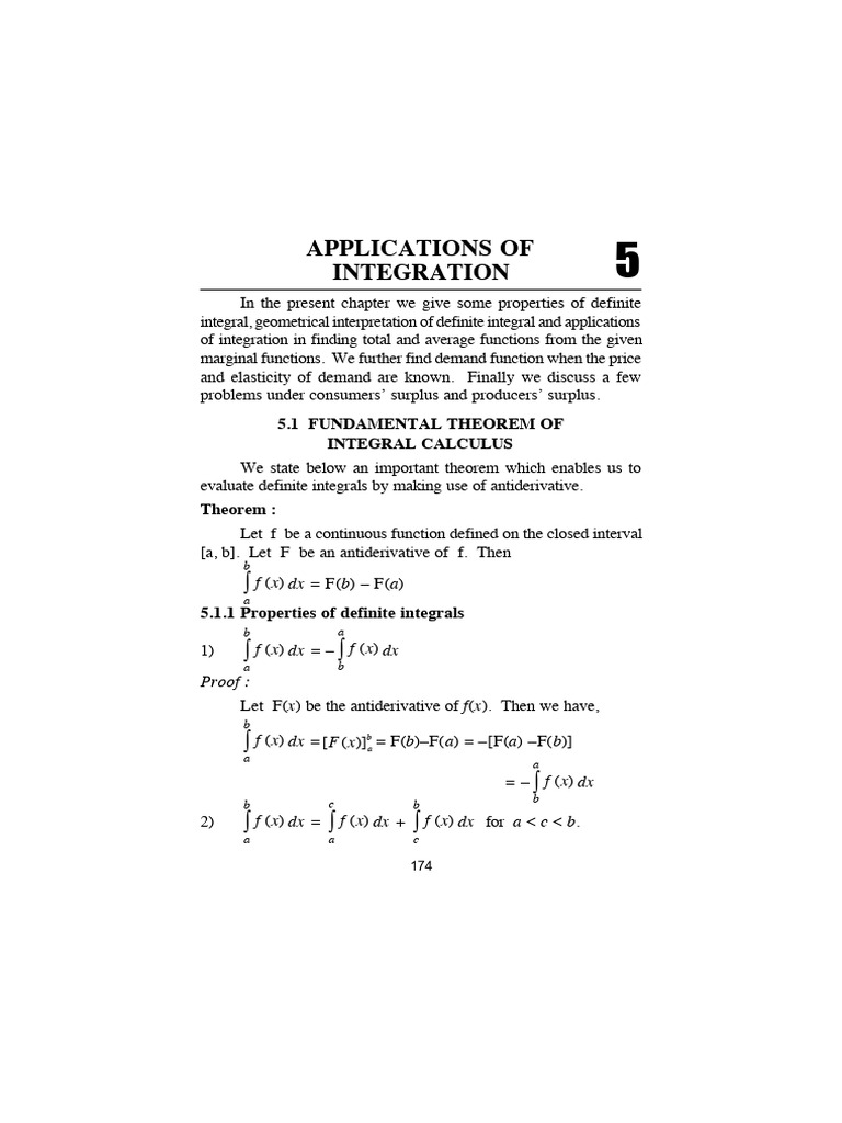 Integration and Its Applications | PDF | Demand | Integral