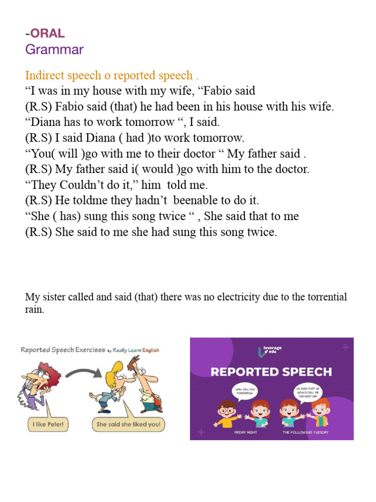 Indirect Speech | PDF