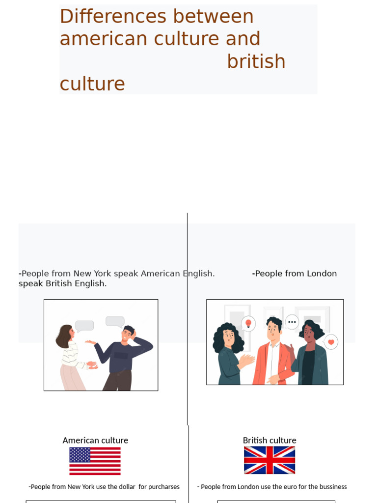 American vs British Culture Differences | PDF | Travel | Lifestyle