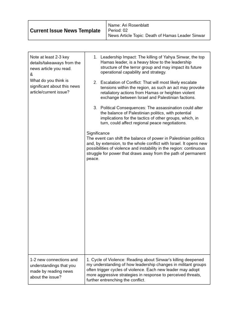 Current Issues Template 2024-2025 | PDF