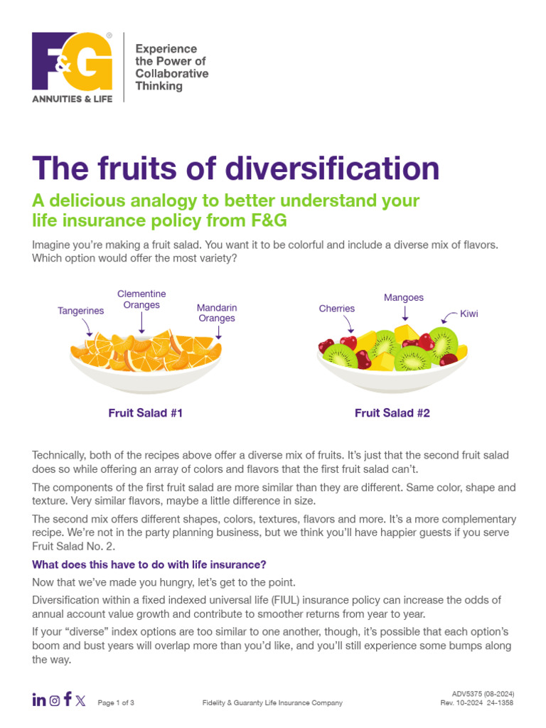 ADV5375 Fruit Salad Diversification Flyer TB SB | PDF | Guarantee ...