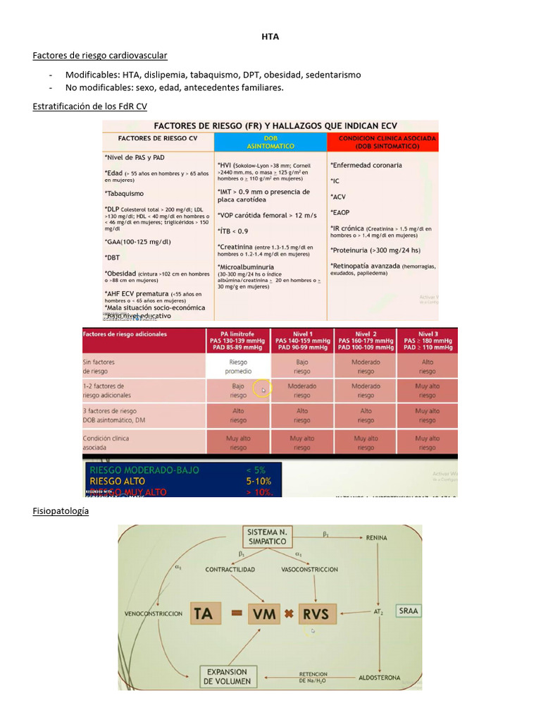 Hta | PDF | Hipertensión | Sistema cardiovascular