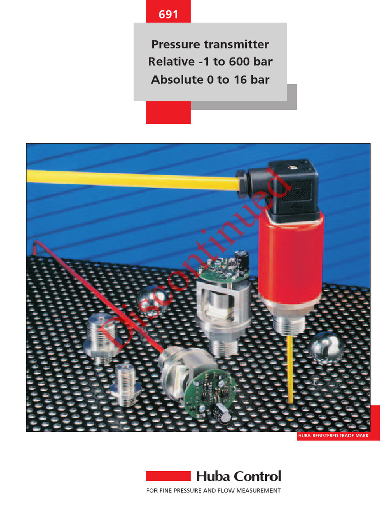 Huba Control Sensor de Nivel de Agual | PDF | Continuum Mechanics ...